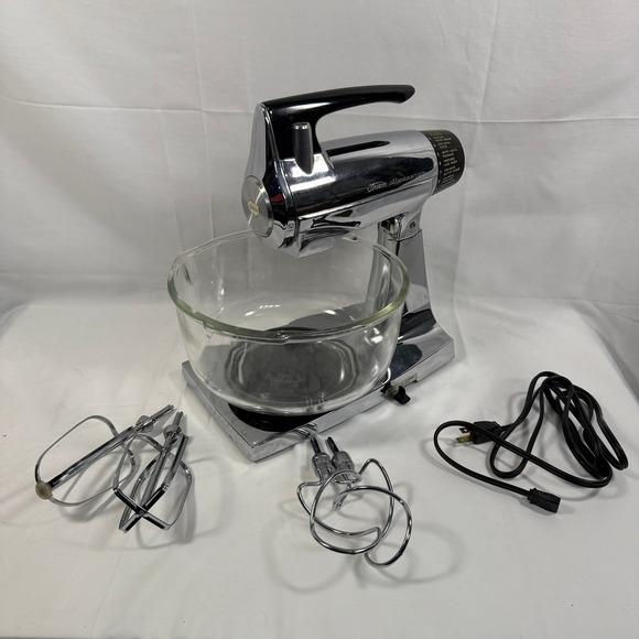 Sunbeam | Kitchen | Sunbeam Mixmaster Vintage Stand Mixer Chrome Glass ...